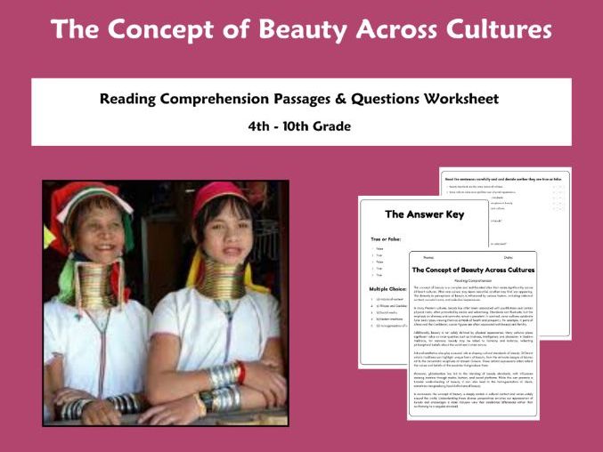 The Concept of Beauty Across Cultures: Reading Comprehension Passages ...
