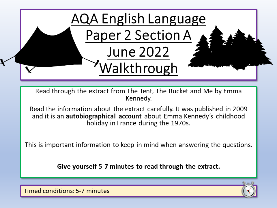 AQA English Language Paper 2 June 2022 Teaching Resources