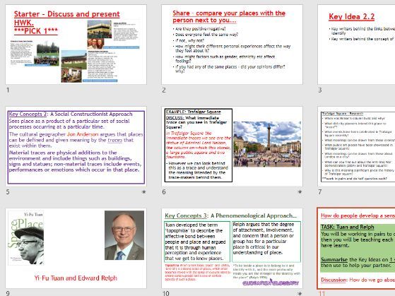 AQA A-LEVEL Changing Places - Complete Scheme. | Teaching Resources