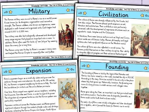 The Rise of Rome to World Power - Flashcards | History | Roman Empire ...