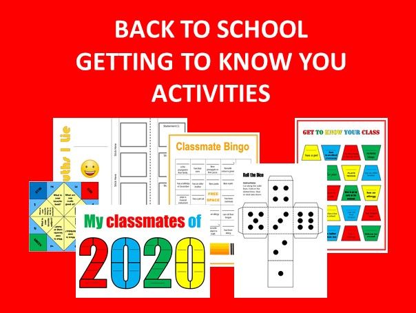 Back to School Getting To Know You Activities | Teaching Resources