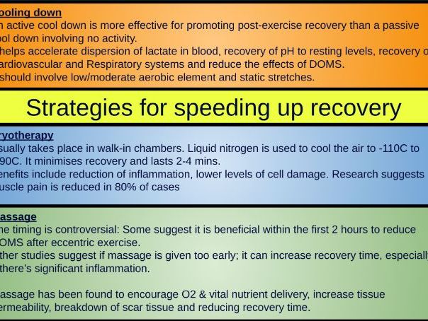 A level Physical Education: Speeding up recovery and contemporary ...