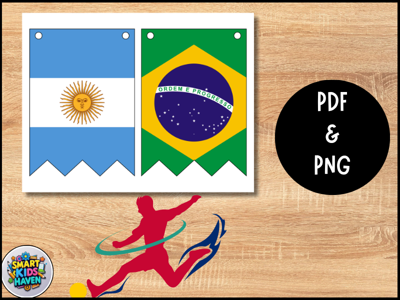 FIFA World Cup 2026 Soccer 48 Flags Pennant Banner Posters Classroom ...