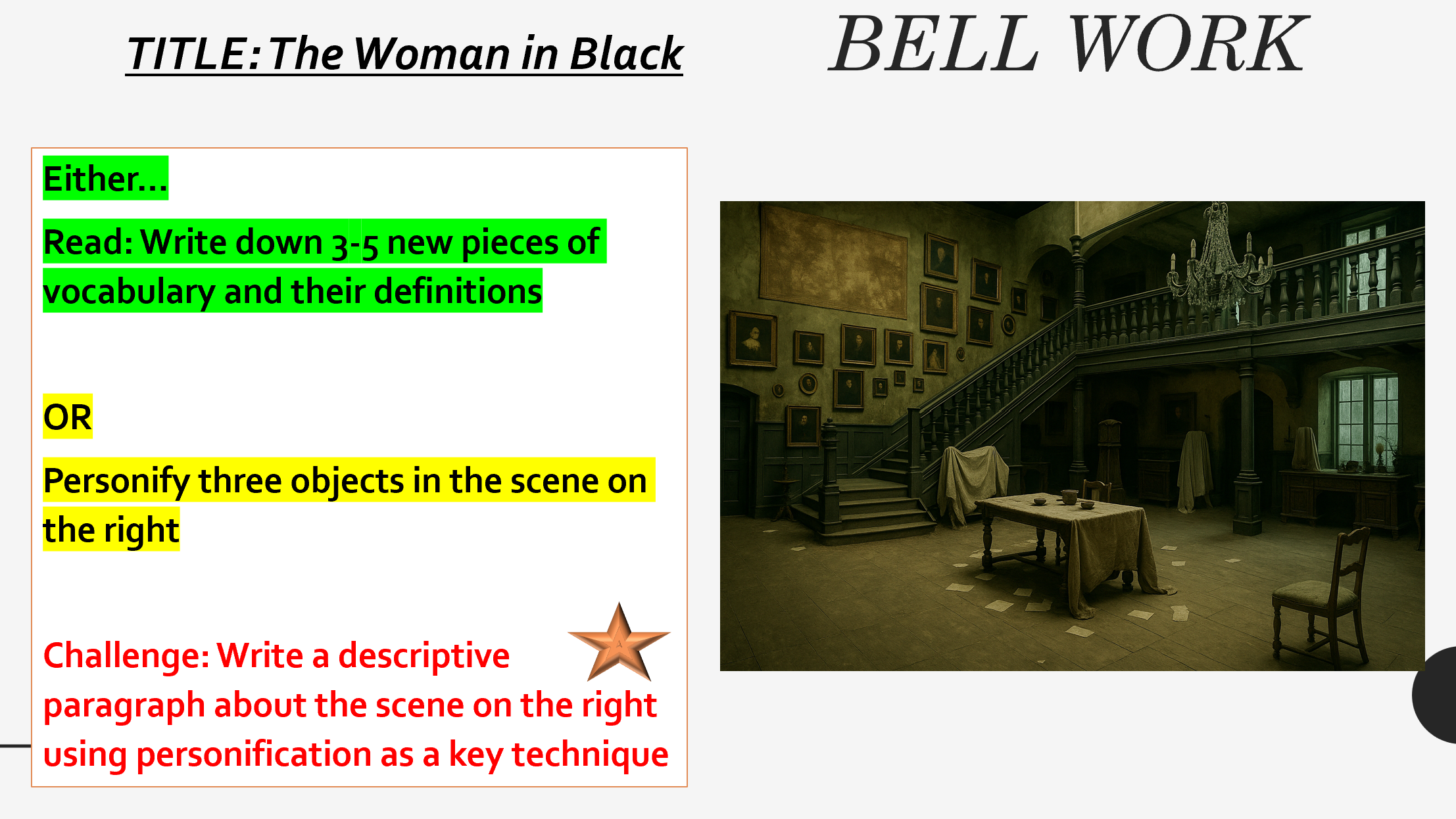 Gothic fiction: The Woman in Black | Teaching Resources