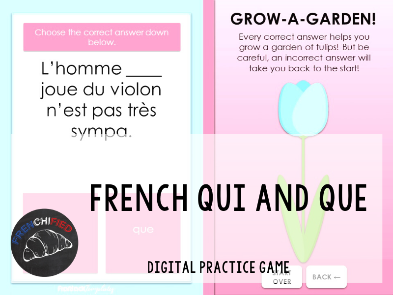 Qui And Que French Digital Practice Game Teaching Resources Qui And Que French Digital Practice Game Teaching Resources