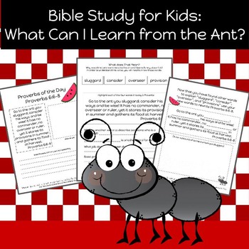 Bible Study for Kids: What Can I Learn from the Ant? | Teaching Resources