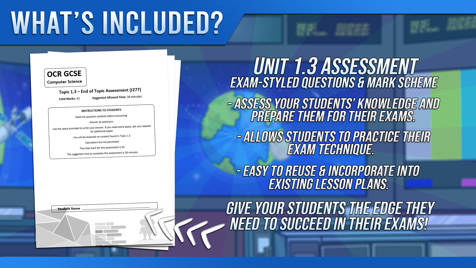 End of Unit Assessment for 1.3 - OCR GCSE J277 | Teaching Resources