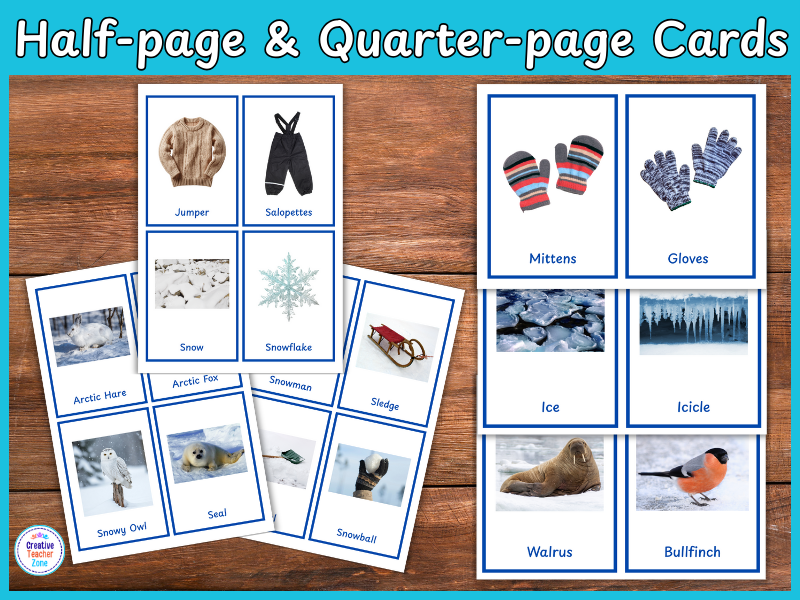 Winter Vocabulary Flashcards | Real Photos | Teaching Resources