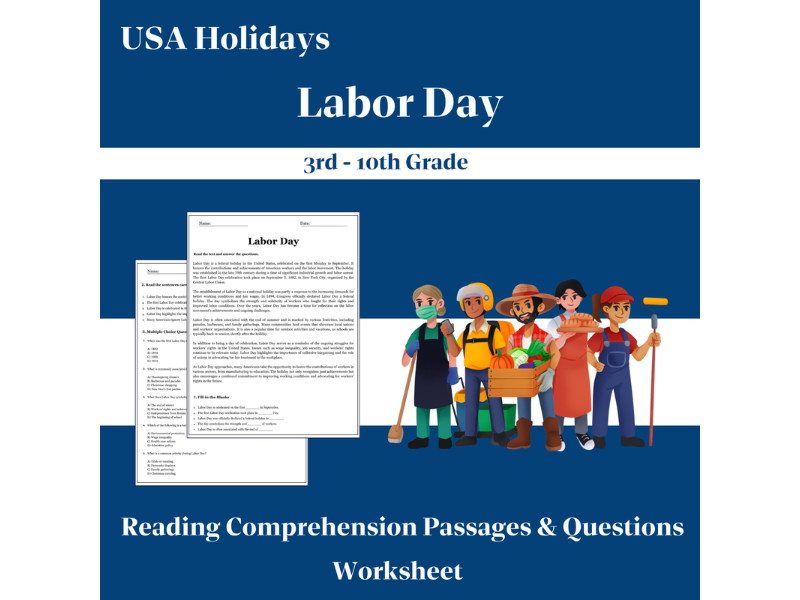 Labor Day - Cultural Celebration Reading Comprehension Passages ...