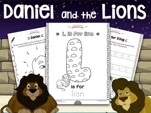 FREEBIE: Daniel and the Lions Activity Pack [Beginners] | Teaching ...