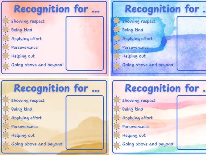 Praise Cards | Teaching Resources