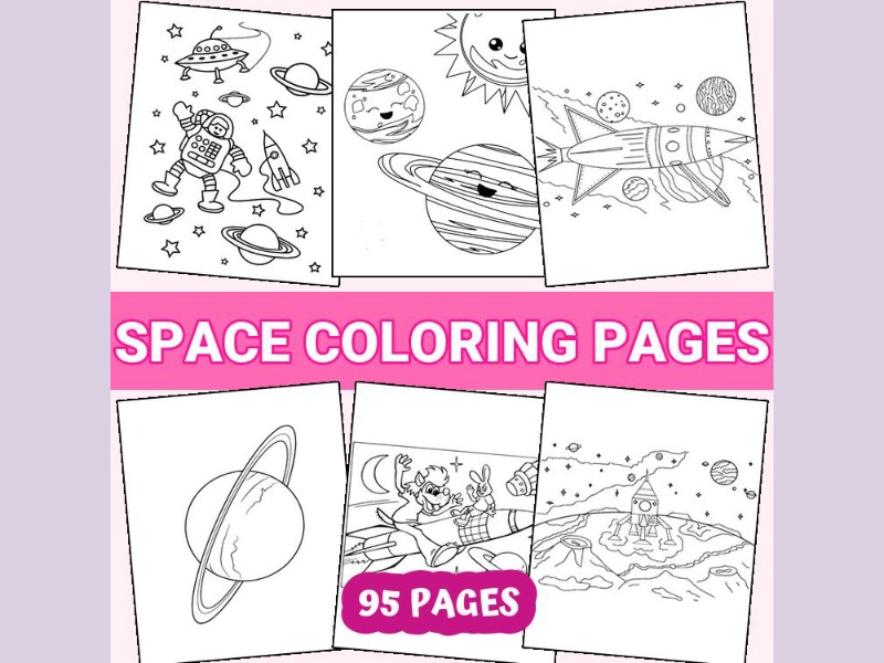 Explore the Universe: Fun Space Coloring Pages for Kids | Teaching ...