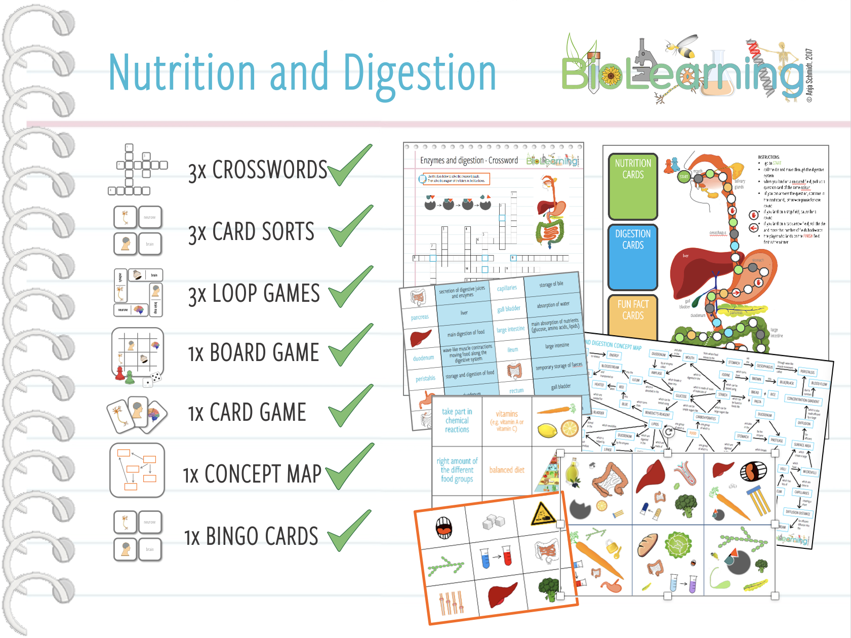 Nutrition and Digestion - 13x Activities and Games Bundle by ...