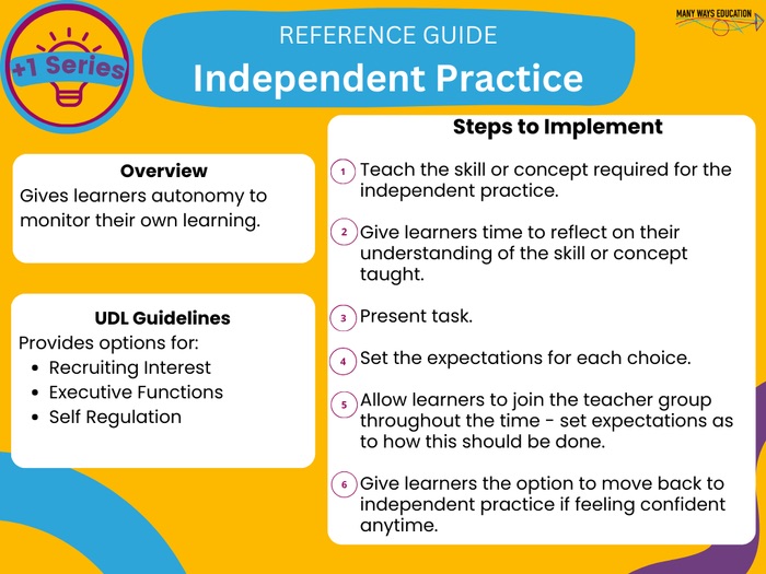Independent Practice Routine | Teaching Resources