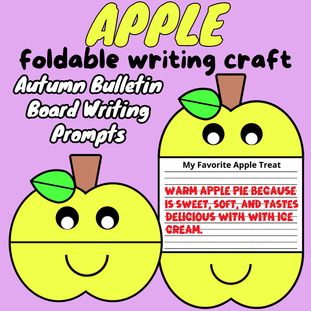 Fall Apple Foldout Craft & Writing Prompts | September October Autumn ...
