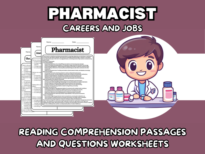 Pharmacist - Careers and Jobs Reading Comprehension Passages ...
