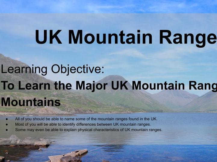 Uk mountain ranges map