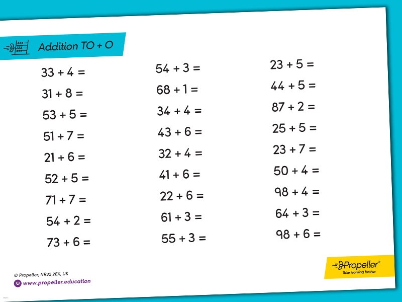 Adding Single Digit Numbers To 2 Digit Numbers Teaching Resources