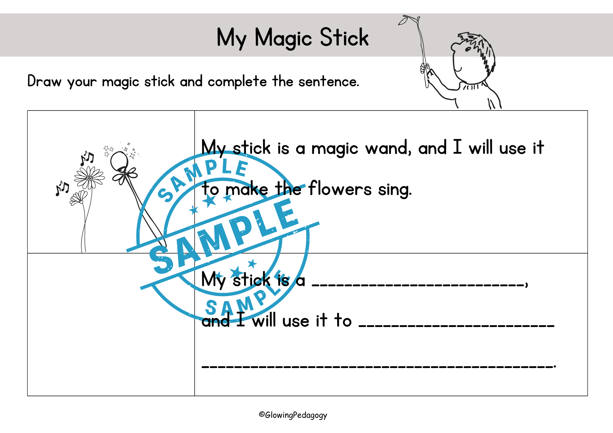 Stanley Stick: My Magic Stick - Conjunction "and" Practice Templates ...