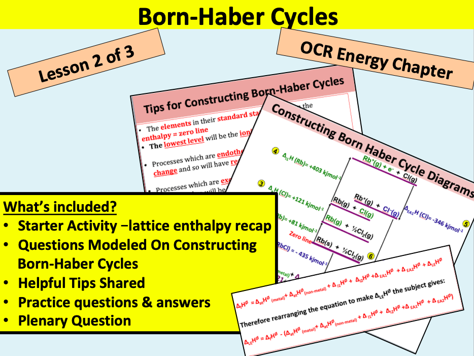 Born-Haber Cycles | Teaching Resources