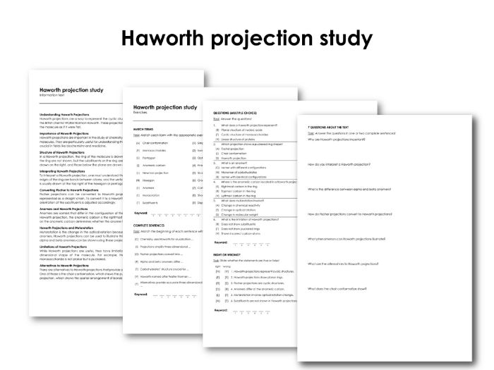Haworth projection study (Infotext and Exercises) | Teaching Resources Haworth projection study (Infotext and Exercises) | Teaching Resources