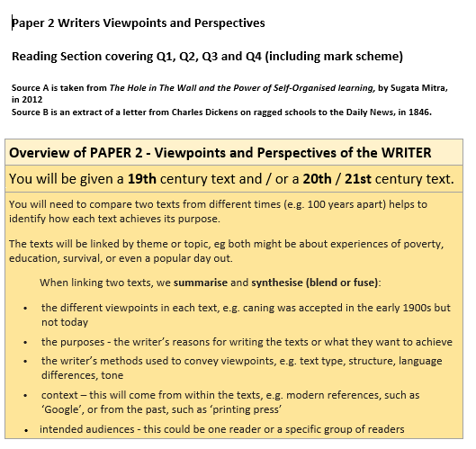 Paper 2 Questions 1-4 Education | Teaching Resources