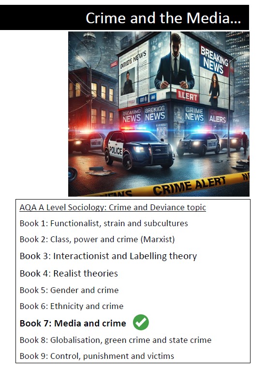 A Level Sociology – Crime: MEDIA AND CRIME- booklet & teaching slides ...
