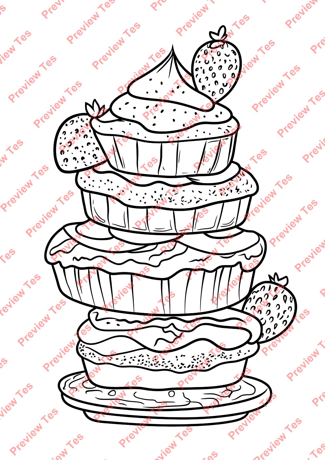 Dessert Colouring Pages for Kids | Fun Activity Sheets | Sweet Treats ...