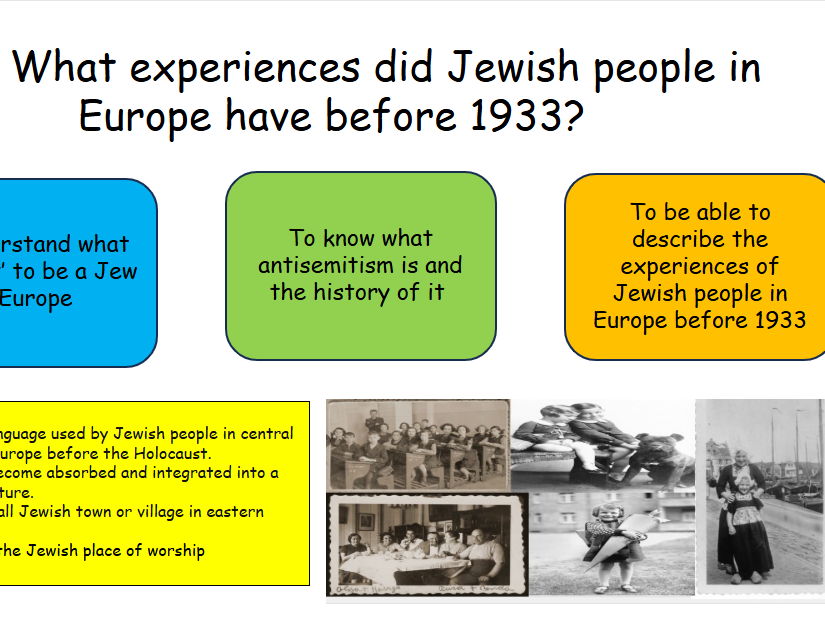 Holocaust lesson- How diverse was pre-war Jewish Life | Teaching Resources