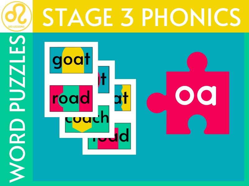 Stage 3 phonics word puzzle bundle 12 sounds | Teaching Resources