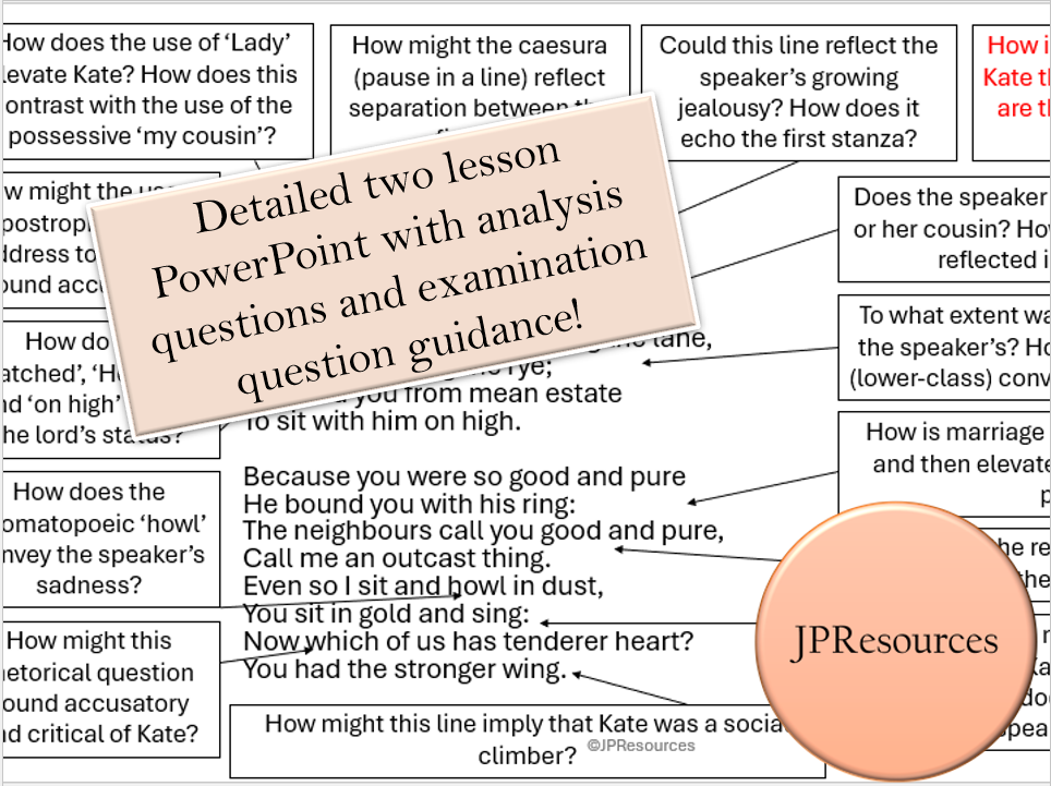 Cousin Kate - New Eduqas Poetry Anthology - Two GCSE Lessons | Teaching ...