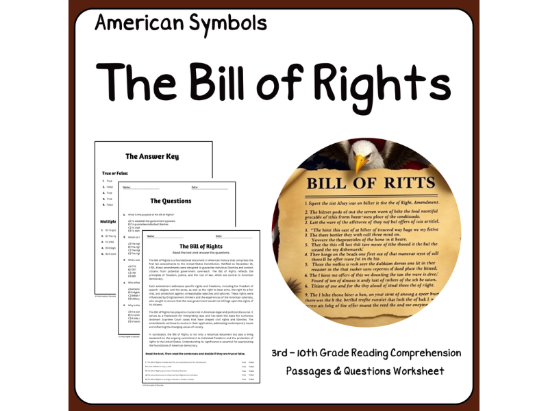 The Bill of Rights - Reading Comprehension Passages & Questions ...