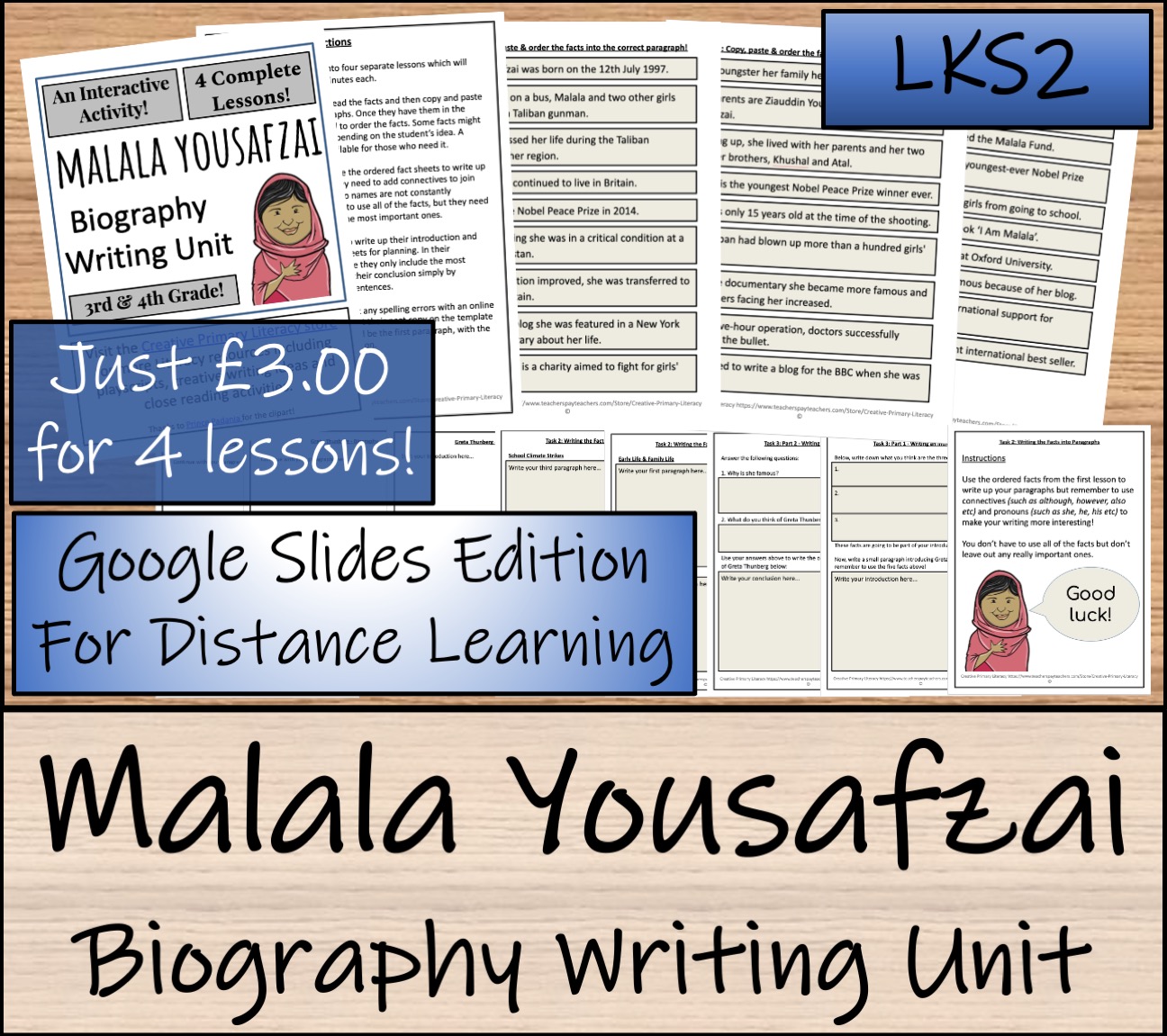 LKS2 Malala Yousafzai Biography Writing Unit | Digital & Print ...