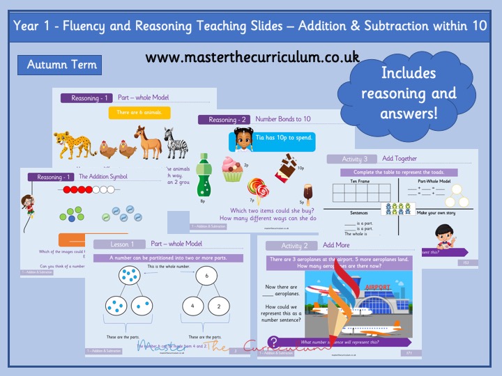 Year 1 - Addition and Subtraction within 10 (Autumn) Bundle | Teaching ...