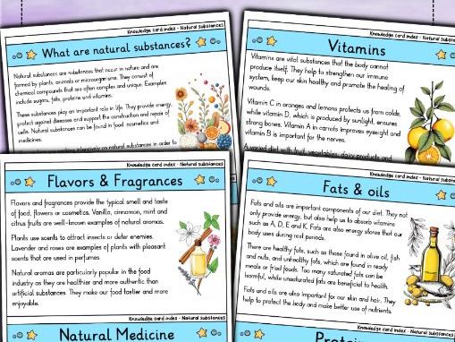 Natural Substances - Flashcards | Chemistry | Sources, Properties ...