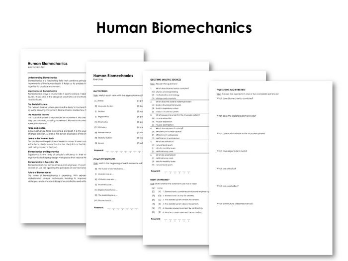 Human Biomechanics | Teaching Resources