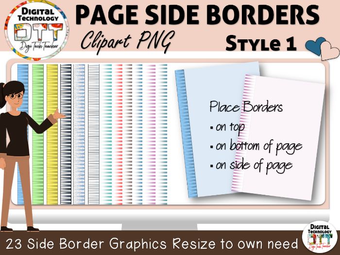 Page Side Borders Style 1 of 6 | Teaching Resources