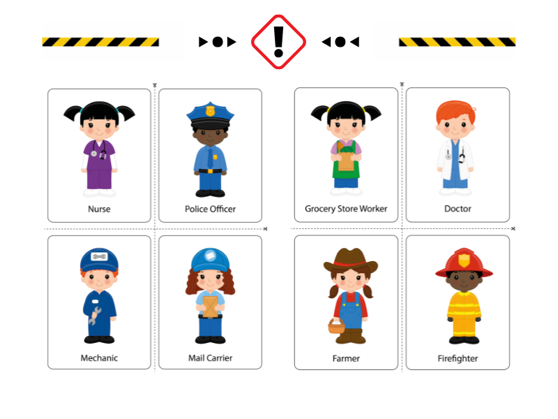 Community Helpers Flashcards : People Who Help Us Display Posters Cards ...