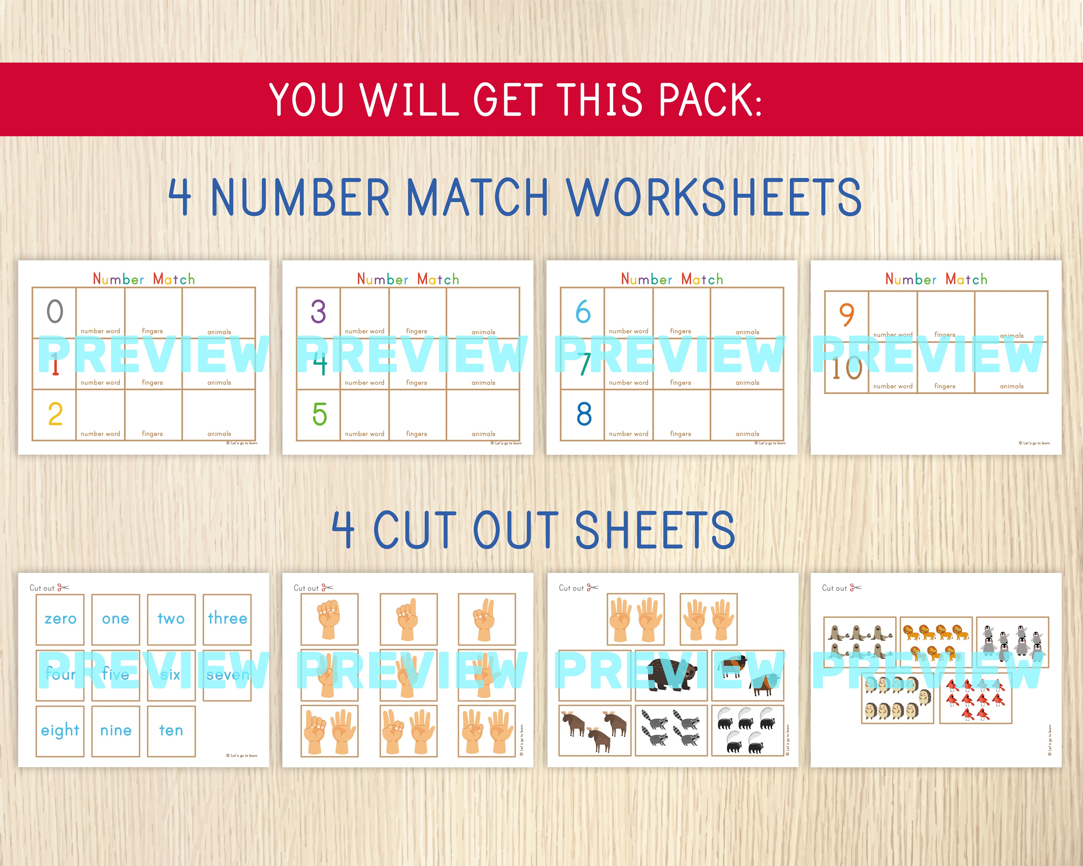 Number Matching Activity - Math Worksheet | Teaching Resources