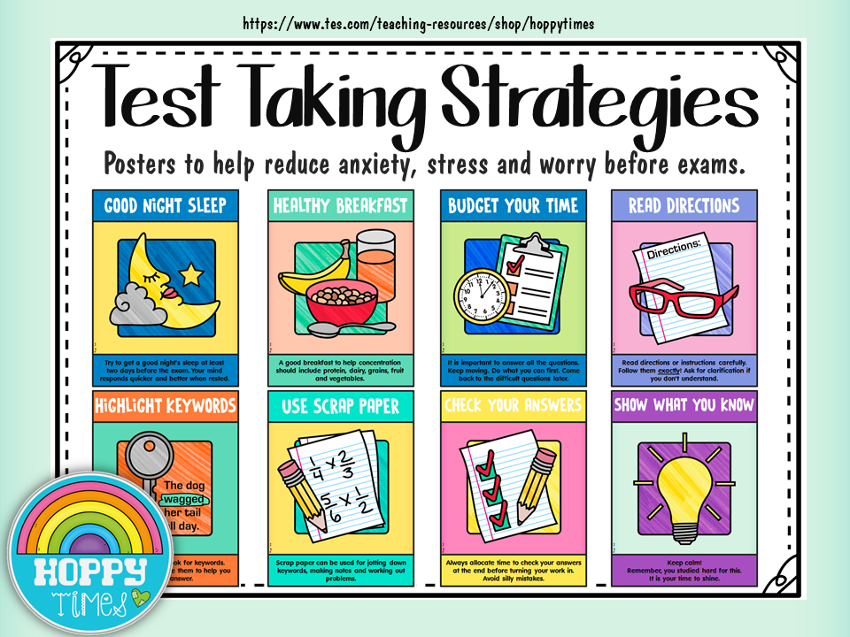 Test Taking Strategies SATs Exam Stress Teaching Resources Test Taking Strategies SATs Exam Stress Teaching Resources