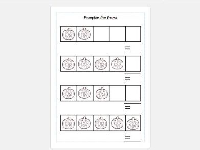 Pumpkin five frame | Teaching Resources