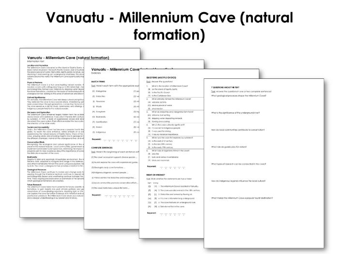 Vanuatu - Millennium Cave (natural formation) | Teaching Resources