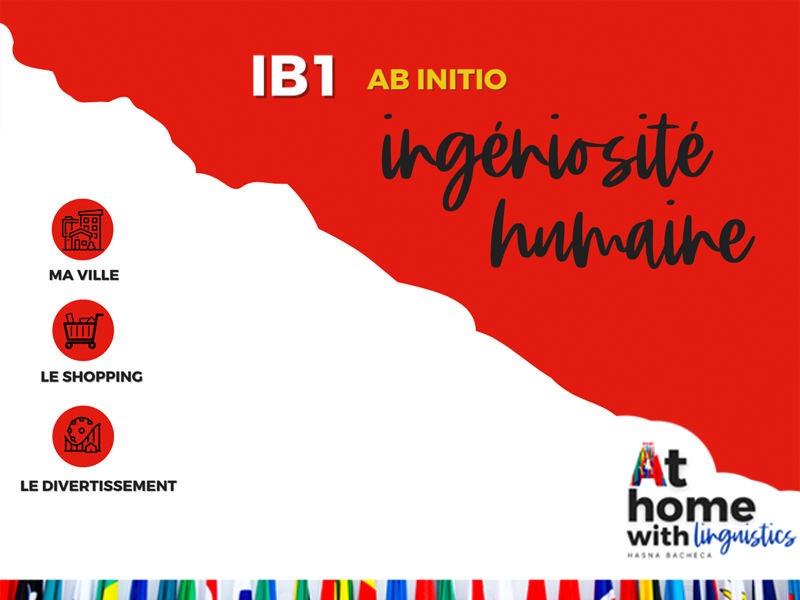 French Vocabulary List Human Ingenuity IB1 - Ab Initio | Teaching Resources