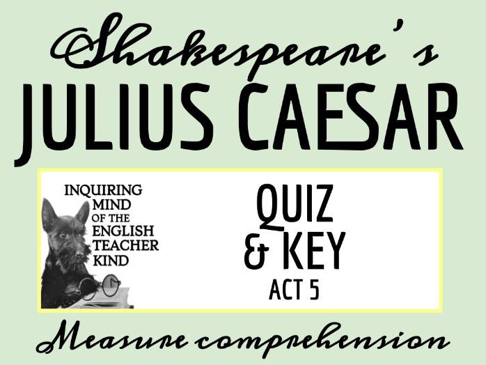 Julius Caesar Quiz & Key Bundle | Teaching Resources