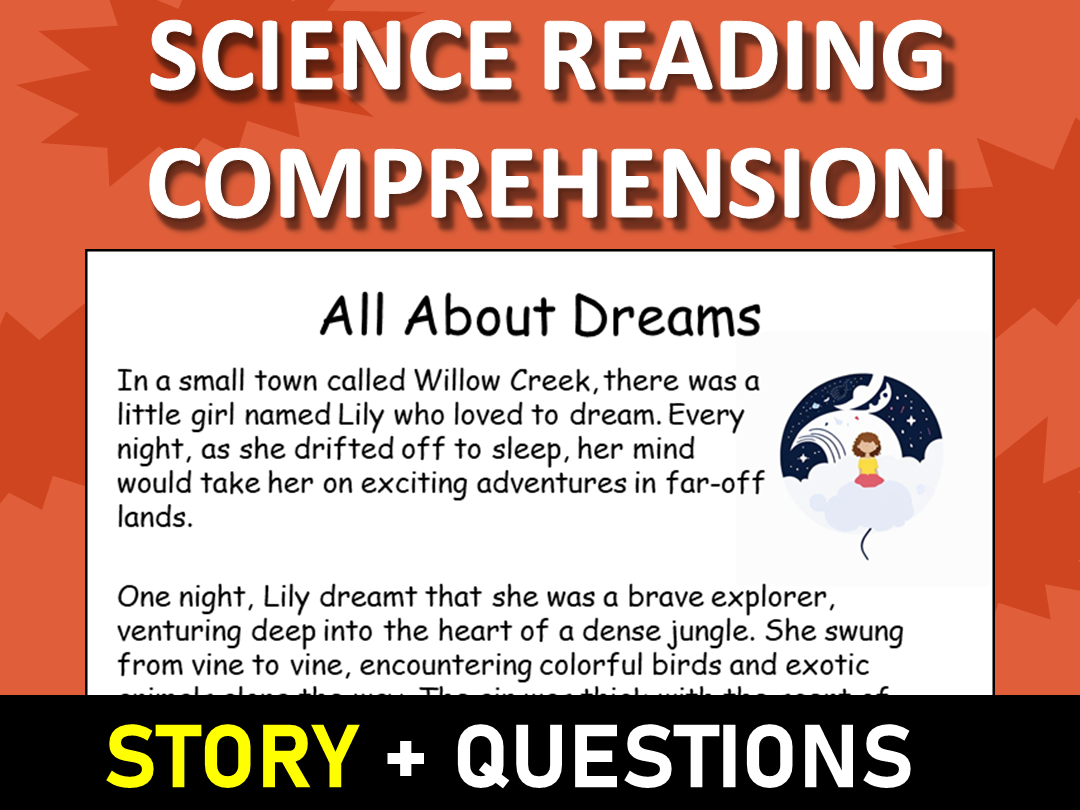 All About Dreams Reading Science Story Comprehension Questions ...