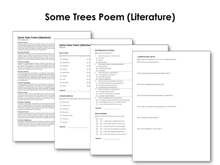 Some Trees Poem (Literature) | Teaching Resources