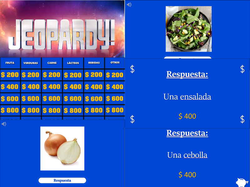 Spanish Jeopardy PPT Game - Vocabulario : La comida - Food Vocabulary ...