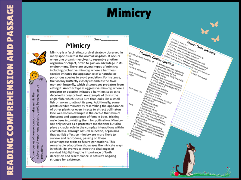 Explore Mimicry: Engaging Reading Passage with Thought-Provoking ...