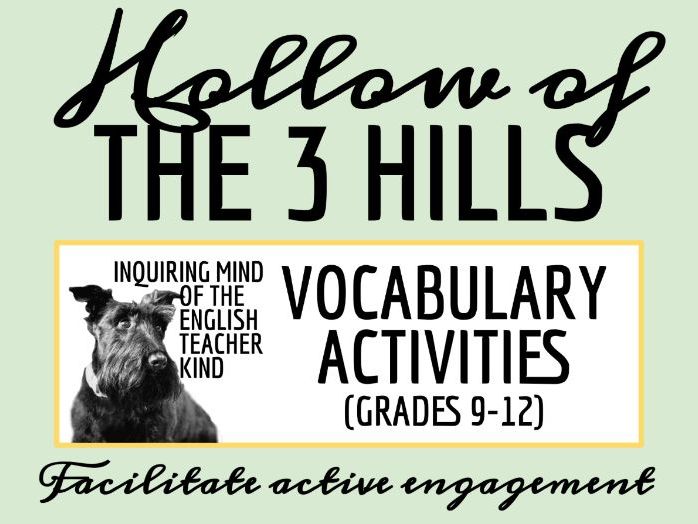 "The Hollow of the Three Hills" by Nathaniel Hawthorne Vocabulary Games ...