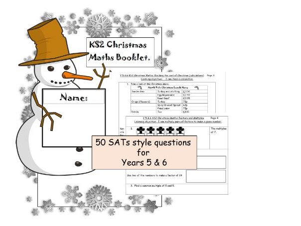KS2 Christmas Fun Maths Booklet Teaching Resources